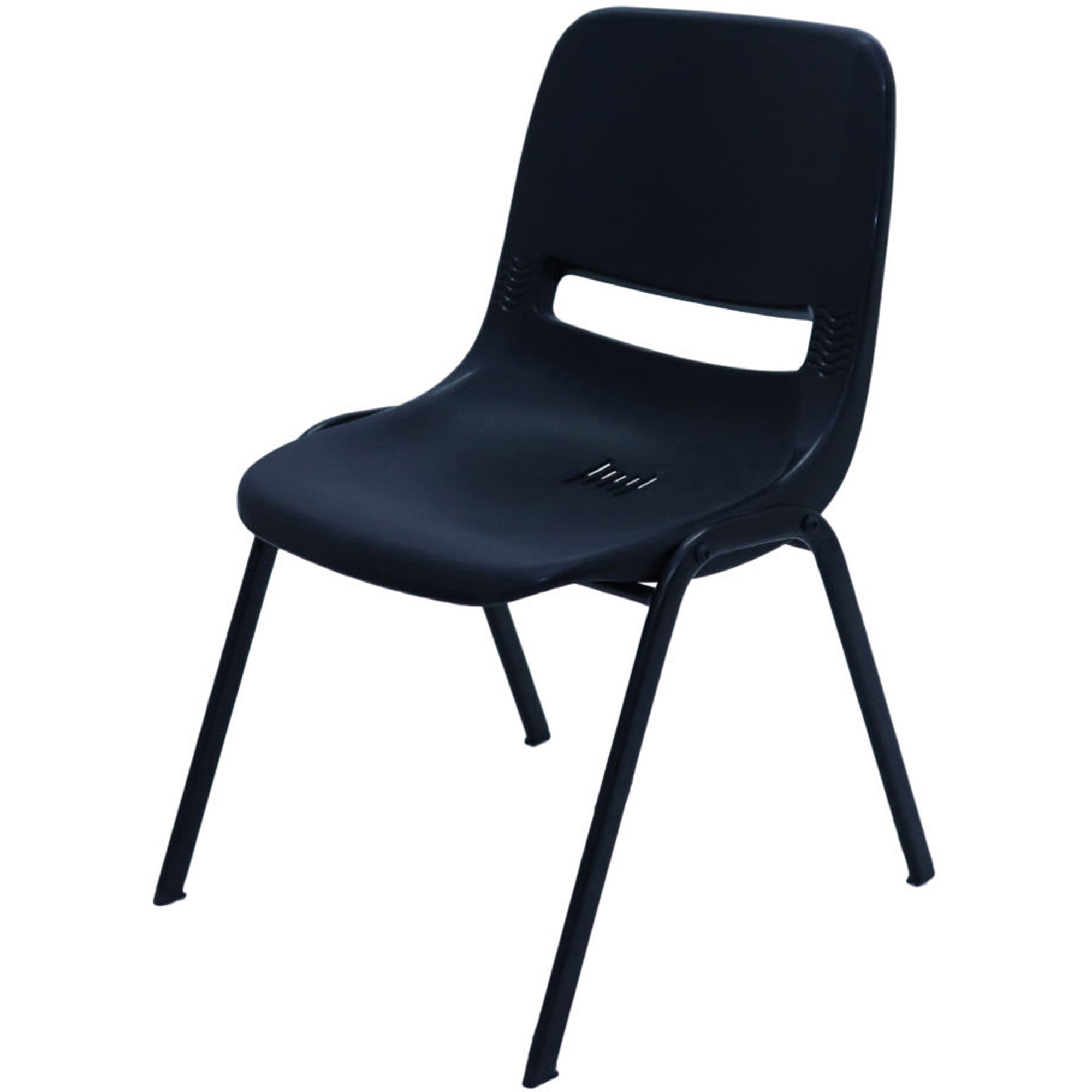 Chairs & Accessories - Furnx Poly Plastic Chair Black - CJ Office Choice